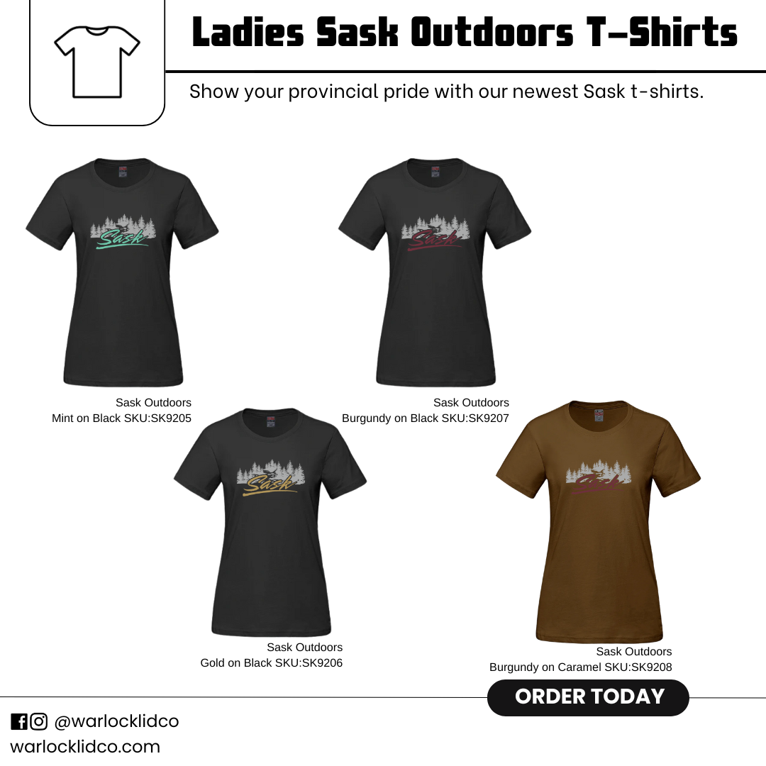 Ladies Sask Outdoors T-shirts – Warlock Lid Co