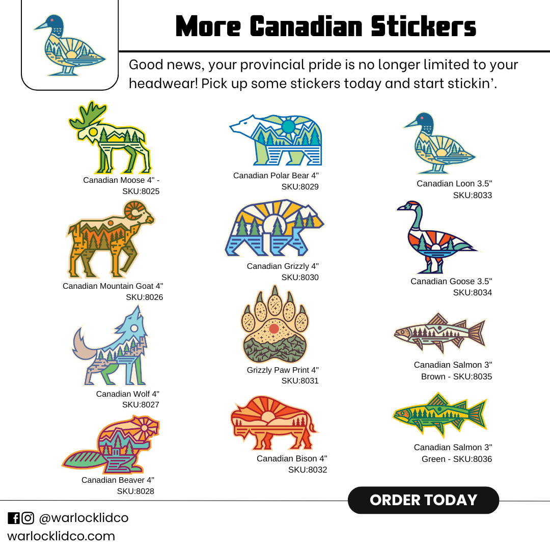 More Canadian Stickers – Warlock Lid Co