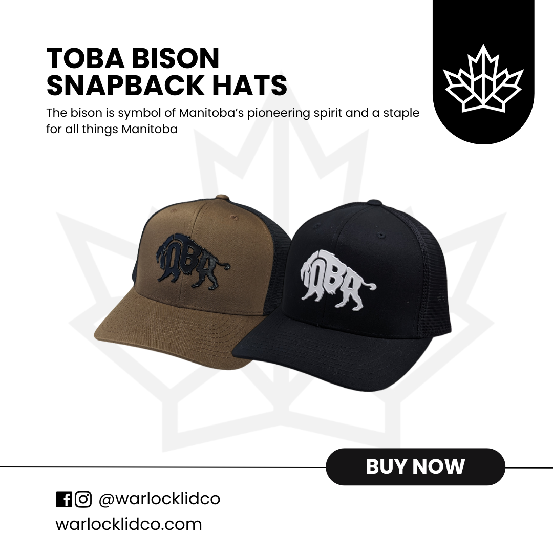 Toba Bison Snapback Hats | Warlock Lid Co | Adjustable Cap